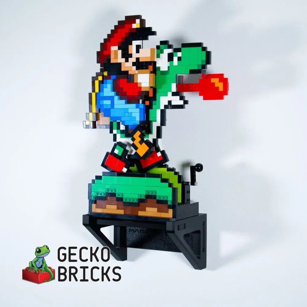 Toys | Wall Mount Display For Lego Super Mario World Mario Yoshi 71438 ...